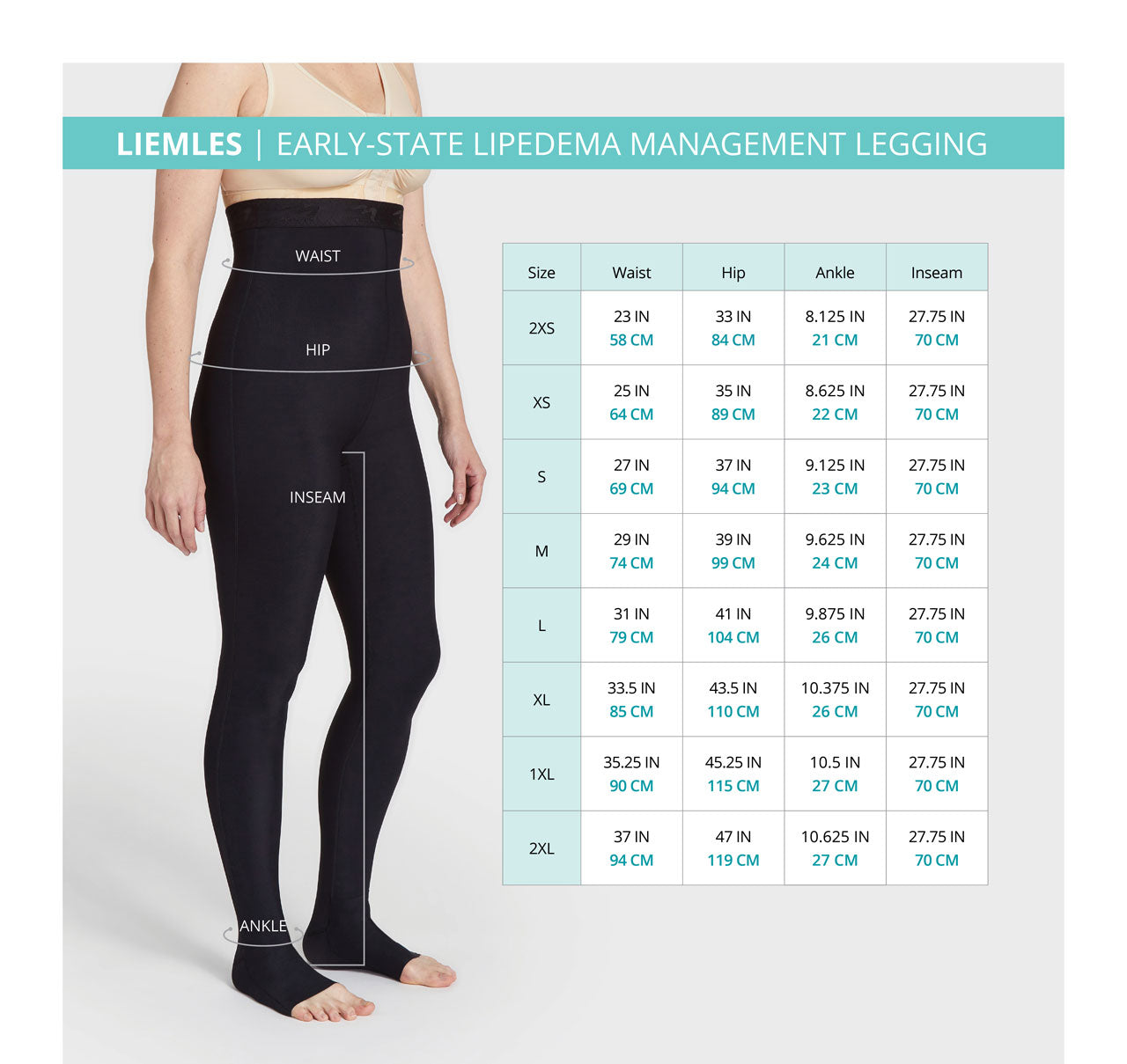 Lipedema Compression Garment Sizing Guide | Missy & Women's - The ...
