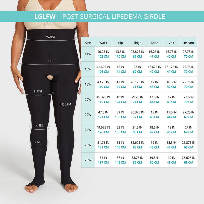 Women’s Post-Surgical Lipedema Compression Girdle With Ankle Coverage ...